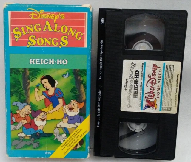 DISNEY’S SING ALONG Songs VHS Video Tape Snow White Dwarfs Heigh-Ho Vol ...