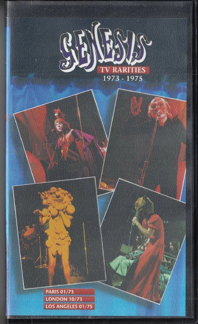 GENESIS TV RARITIES 1973-1975 VHS CASSETTE TAPE 1996 Made in Italy RARE ...