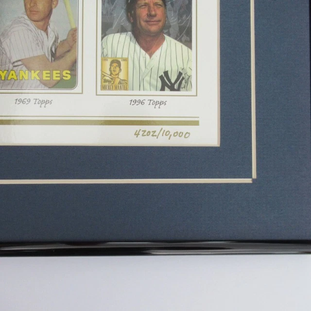 FRAMED MICKEY MANTLE Topps Poster 1931-1995 Limited Edition #4,202/ ...
