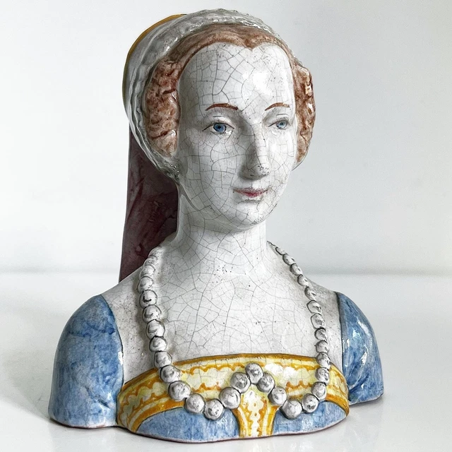 BUSTE DE CLAUDE de France en faïence Signé Alcide Chaumeil Veriane ...