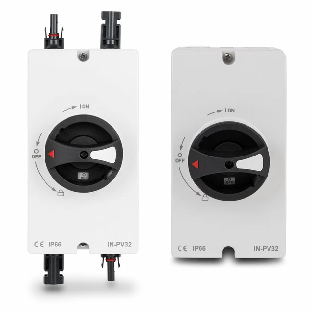 DC TRENNSCHALTER SOLAR Umschalter Ausschalter Freischalter 2-polig 32A ...