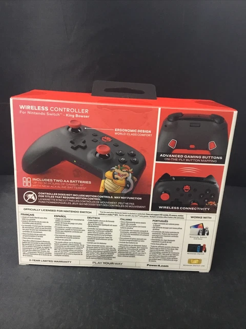 GENUINE POWER A Super Mario Bowser Wireless Controller for Nintendo ...