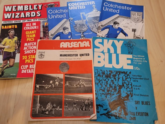 1970S VINTAGE FOOTBALL programmes Wall chart Notts Forest Southampton ...