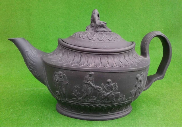 JAMES NEALE & Co / Elijah Mayer, Black Basalt Teapot - Widow & Barrel ...