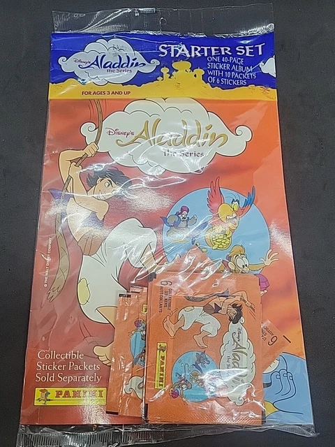 DISNEY'S ALADDIN THE Series Panini Starter Set (Album + 60 Stickers ...
