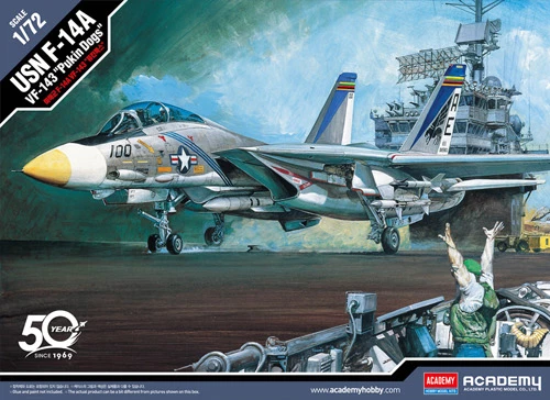 ACADEMY MODELS USN F-14A VF-143 Pukin Dogs Aircraft Kit Scale 1:72 £31. ...