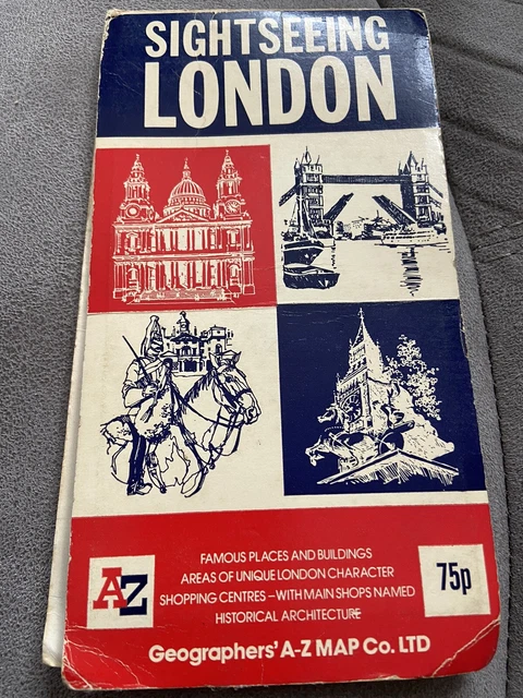 VINTAGE SIGHTSEEING MAP Of London Approximately 1982 £4.99 - PicClick UK