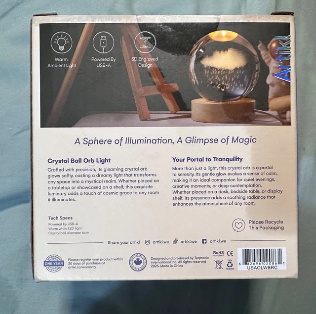 RAIN CLOUD CRYSTAL ball orb light £8.11 - PicClick UK
