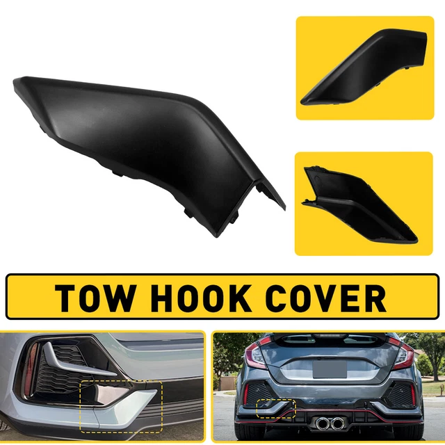 REAR BUMPER TOW Hook Cover Cap For Honda Civic Hatchback 2016 2017 2018 ...