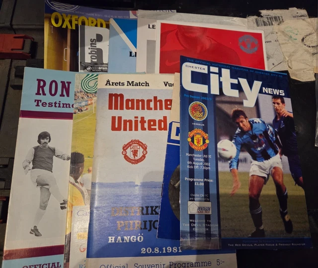 10 MANCHESTER UNITED Friendly programmes--All Listed £10.78 - PicClick UK