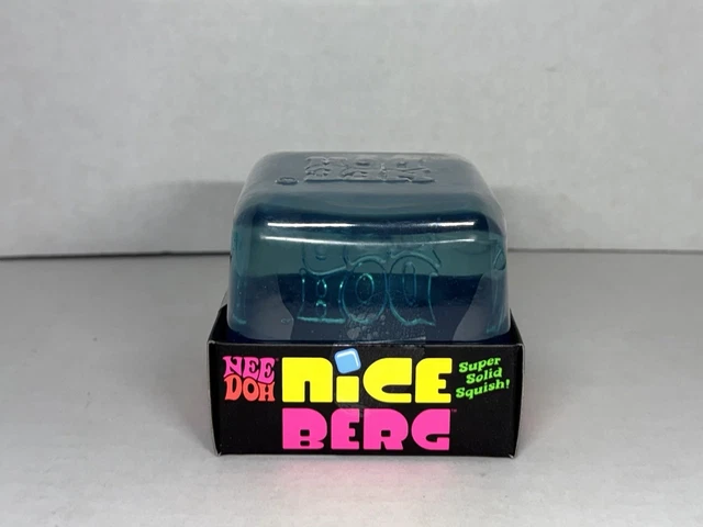 NEEDOH NICE BERG Blue XL Giant Nee Doh Niceberg Solid Squish Cube Ice ...