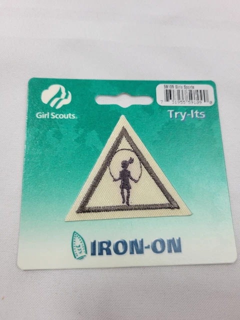 GIRL SCOUTS IRON-ON Girls Sports GS Try-Its Fun Patches Crests Badges ...