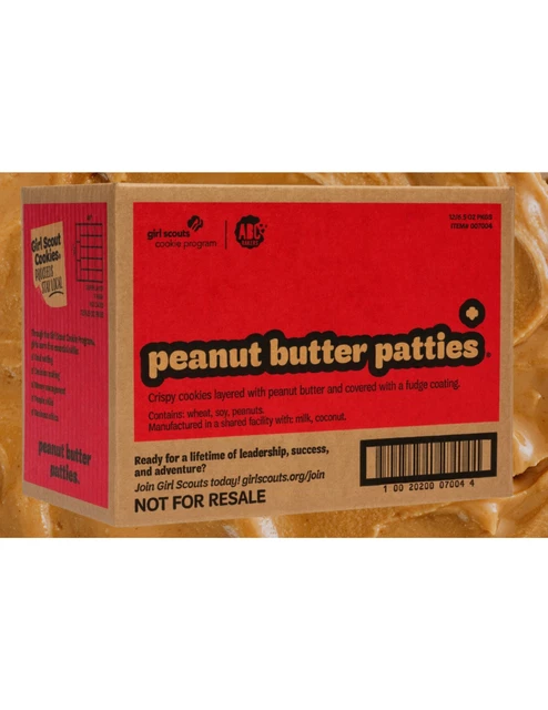 12 PACKS/1 CASE 2024 Girl Scout Peanut Butter Patties Cookies support ...