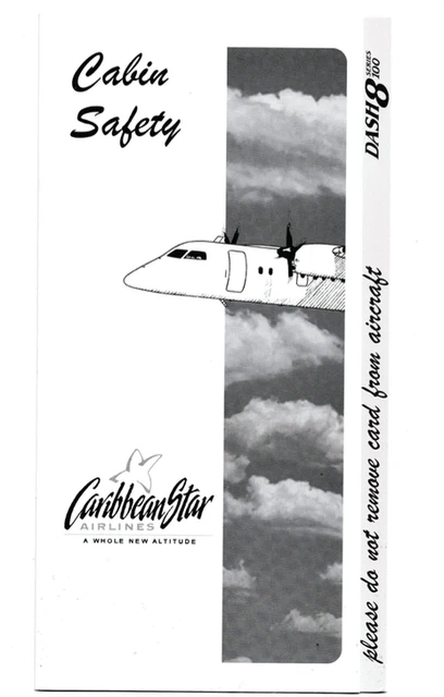 SAFETY CARD CARIBBEAN Star Airlines Dash 8 Series 100 EUR 12,99 ...