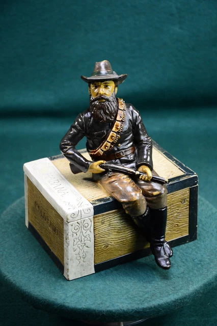 SEHR SELTENE ANTIKE Keramik Cigar Tabakdose Homidor von Johann Maresch ...