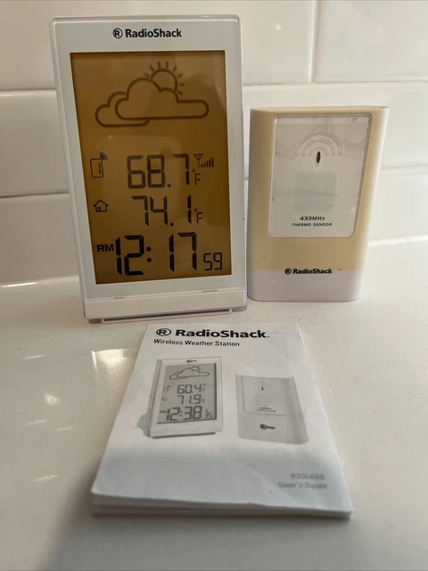 RADIO SHACK WIRELESS Weather Station Thermometer With Outdoor Remote ...