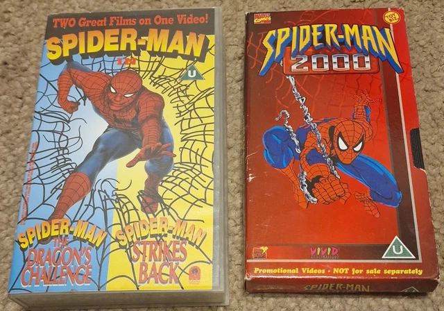 2 VINTAGE SPIDER-MAN PAL VHS Video Cassette Tapes 1993 1995 Marvel ...