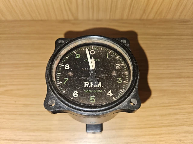 WW2 RAF 1940'S Tachometer electric RPM Gauge Aircraft Cockpit ...