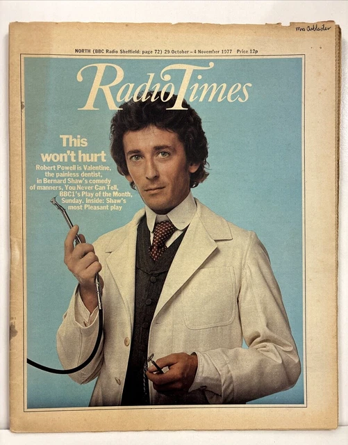 RADIO TIMES 29 October-4 November 1977 Robert Powell, Vintage British ...