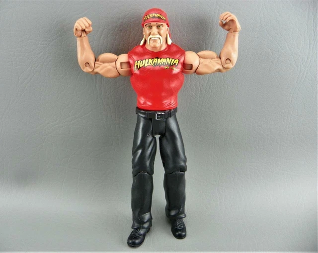 MATTEL WWF WCW WWE Basic Legend Hulk Hogan Hulkamania Red Shirt ...