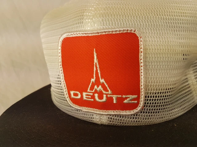 DEUTZ TRUCKER HAT Snapback Baseball Vintage 80s Patch Cap All mesh k ...