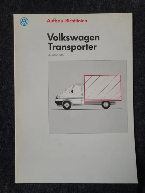 VW BUS/FLATBED CAR/CHASSIS/DOKA T4 bodywork guidelines brochure ...
