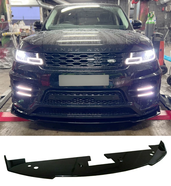FRONT LIP SPLITTER Gloss Black For Range Rover Sport L494 2018 ...