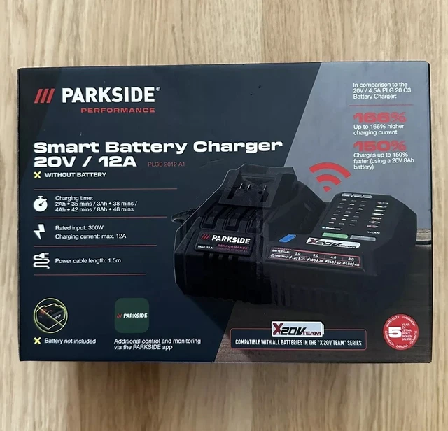PARKSIDE PERFORMANCE® SMART charger 20 V / 12 A PLGS 2012 A1 Wifi + Bluetooth £59.99 - PicClick UK