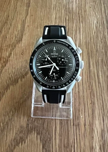 MISSION TO MOON Rubber Watch Strap Omega Moon Swatch Speedmaster ...