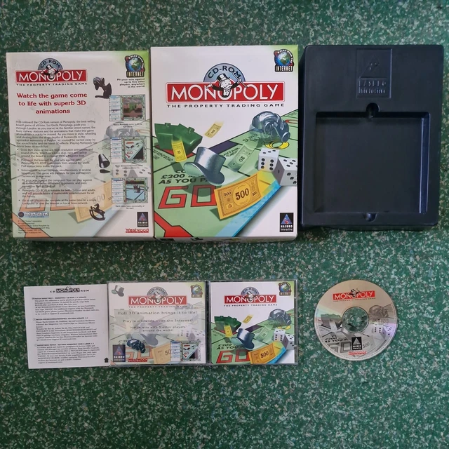 MONOPOLY - 1995 Windows 95 Pc Board Game - Original Rare Big Box ...