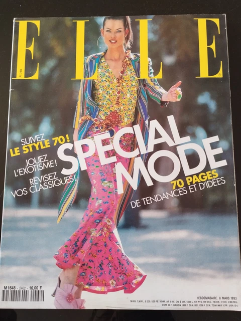 ELLE MAGAZINE 8/03/1993; Spécial Mode EUR 12,00 - PicClick FR