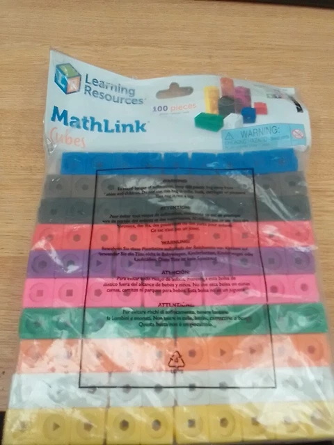 LEARNING RESOURCES | Mathlink Cubes of 100 | Maths Activity Set Damage ...