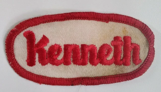 KENNETH CLOTH CURSIVE Name Patch Vtg 1960s Uniform Shirt RARE VHTF ...
