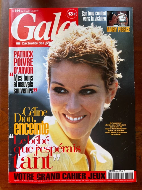 GALA DU 15/06/2000; Céline Dion/ PPDA/ Mary Pierce/ Russell Crowe/ F ...