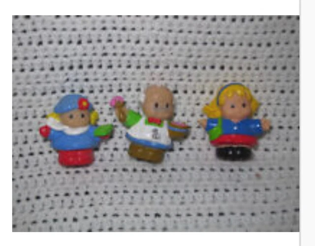 FISHER PRICE LITTLE People Baker Bob Christmas Carole Girl Lot Figure ...