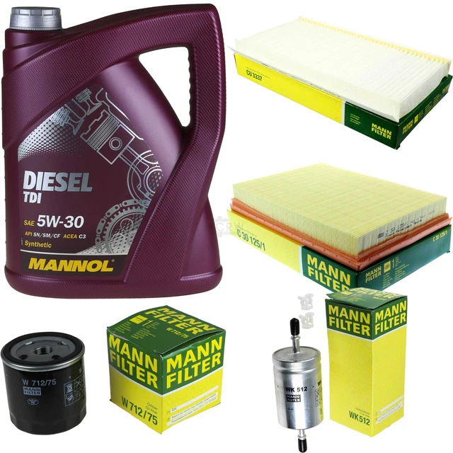 MANN INSPECCIÓN SET 5L mannol Diesel Tdi 5W-30 para Opel Tigra Twintop ...