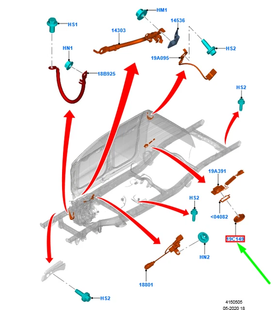 FORD RANGER T6 MK1 Microphone Bezel HT4T-19G378-AA3ZHE 2230149 NEW ...