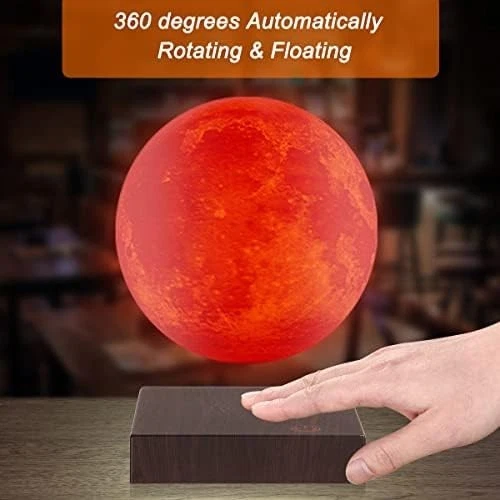 LEVITATING 3D MOON Lamp 16 Colors Multicolor Magnetic Floating Night ...
