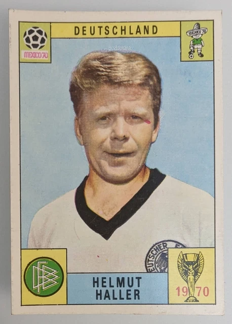 FIGURINA STICKER HELMUT HALLER DEUTSCHLAND PANINI WC MEXICO 70 1970 ...
