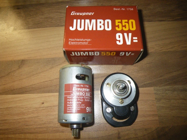 GRAUPNER BEST.-NR. 1758 Jumbo 550 9V= Hochleistung Elektromotor Antik ...