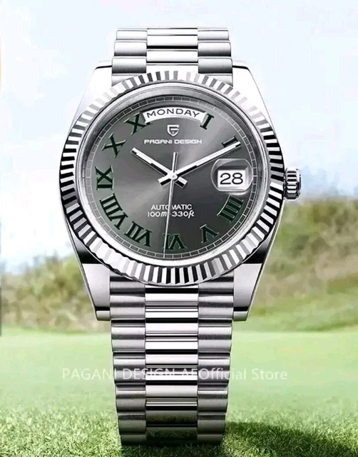 PAGANI DESIGN WATCH Pd-1783 40mm Automatic Grey Dial Day Date £49.99 ...