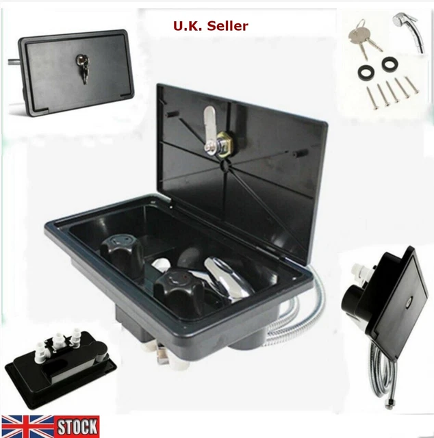 RV EXTERNAL SHOWER Kit For Caravan Camper Van, Twin Tap Shower Kit ...