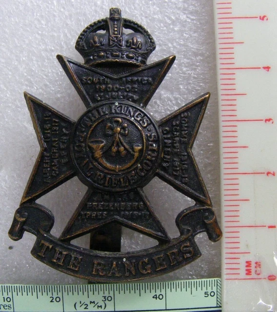 GB ORIGINAL CAP Badge: 12th London Regiment (The Rangers) ORs 1938-47 ...