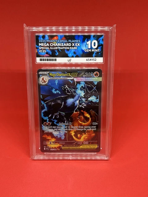 POKÉMON TCG MEGA Charizard X EX 125/094 SIR - ACE 10 - PERFECT ...