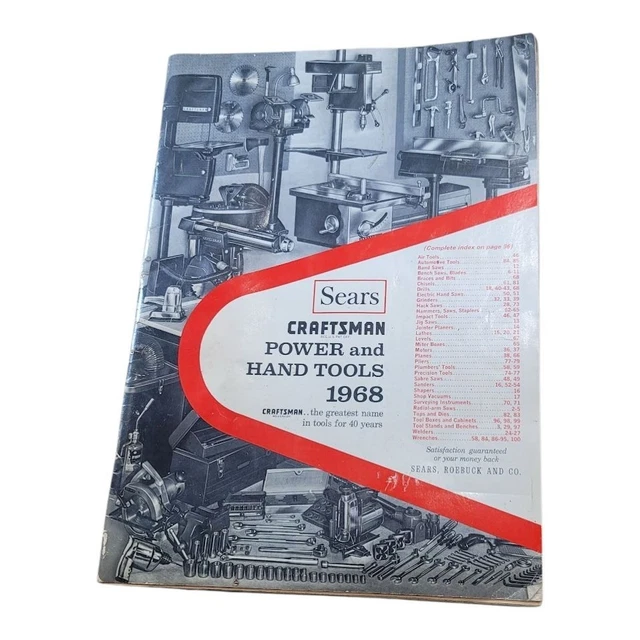 SEARS CRAFTSMAN POWER and Hand Tools Catalog 1968 Vintage Tool Book M23 ...