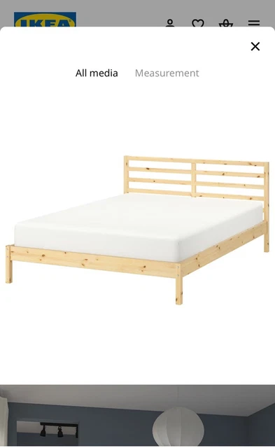 IKEA TARVA KING Size Bed 210 x 160 cm - painted White £75.00 - PicClick UK