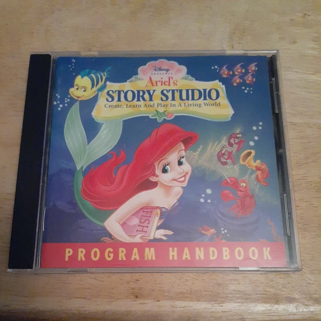DISNEY PRESENTS ARIEL’S Story Studio Program Handbook CD Game Mac ...