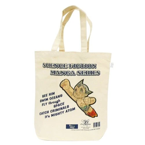 ASTRO BOY MIGHTY ATOM Natural Tote Bag Logo Mark Flying Mechanismus ...