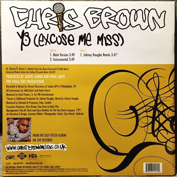 CHRIS BROWN - Yo (Excuse Me Miss) (12") EUR 27,25 - PicClick FR