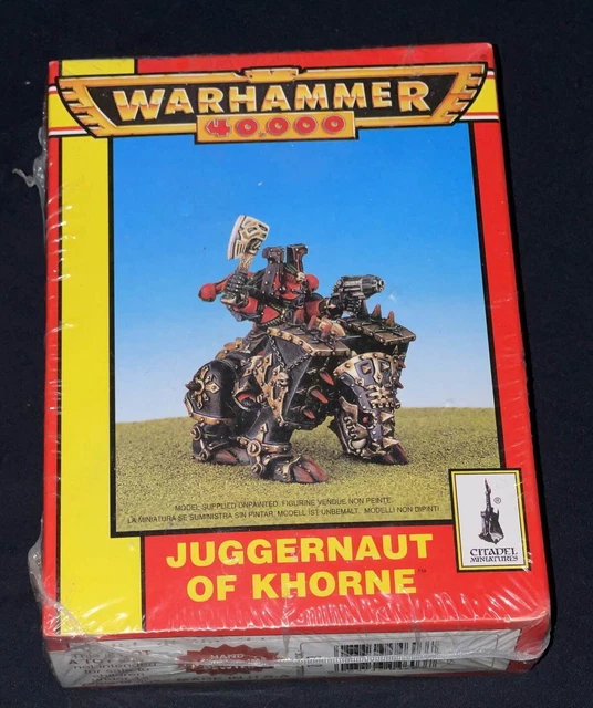 VINTAGE WARHAMMER 40K Juggernaut Of Khorne Metallo Sigillato Miniatura ...